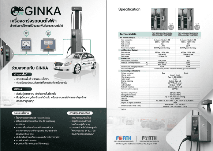 GINKA ตู้ชาร์จอีวีสัญชาติไทย..ไม่ต้องใช้แอป