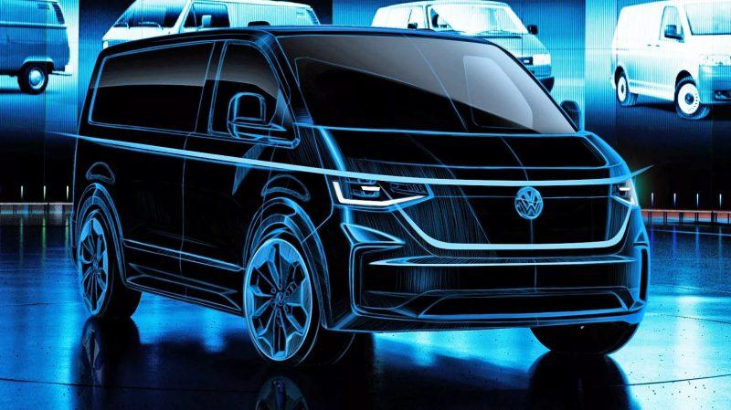 VW Transporter T7 เผยทีเซอร์ล่าสุด ใช้พื้นฐานเดียวกับ Ford สไตล์เดียว ...